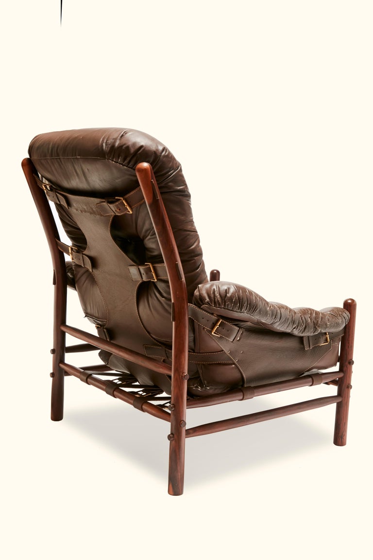 Pair of Inca Chairs and Ottoman by Arne Norell For Sale at 1stDibs