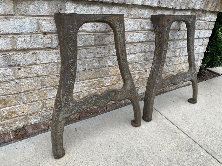 Pair of Industrial Iron Bases from Late 19th Century For Sale at 1stDibs