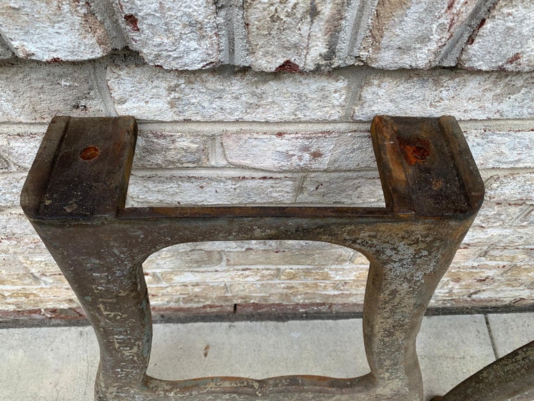 Pair of Industrial Iron Bases from Late 19th Century For Sale at 1stDibs