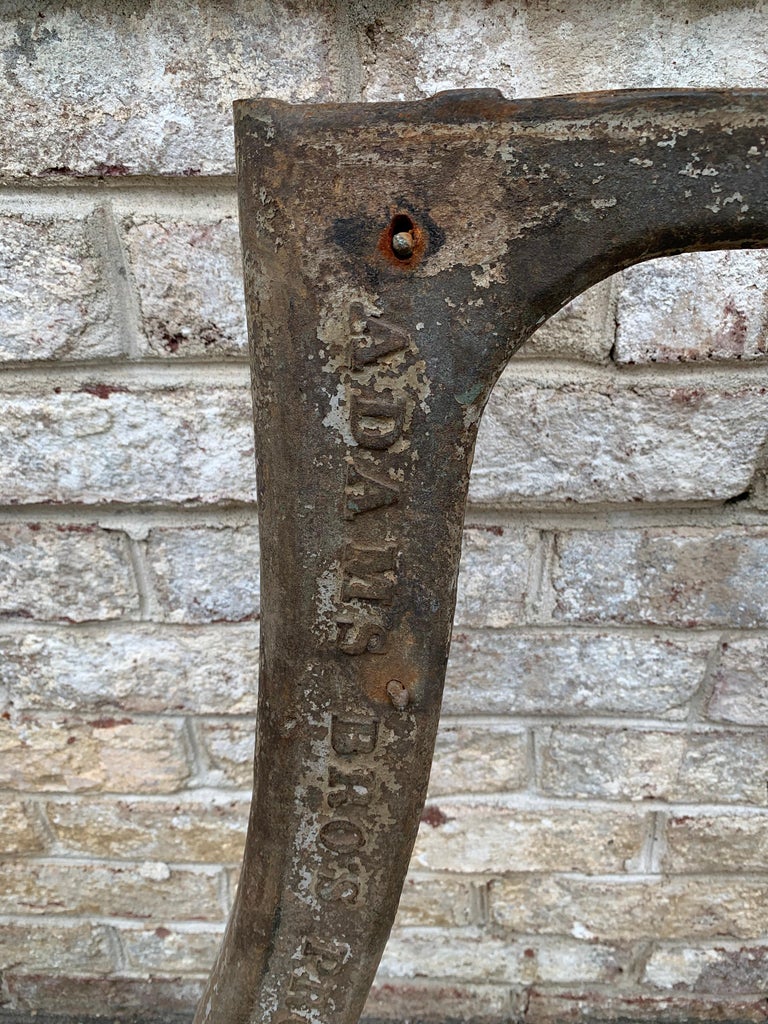 Pair of Industrial Iron Bases from Late 19th Century For Sale at 1stDibs