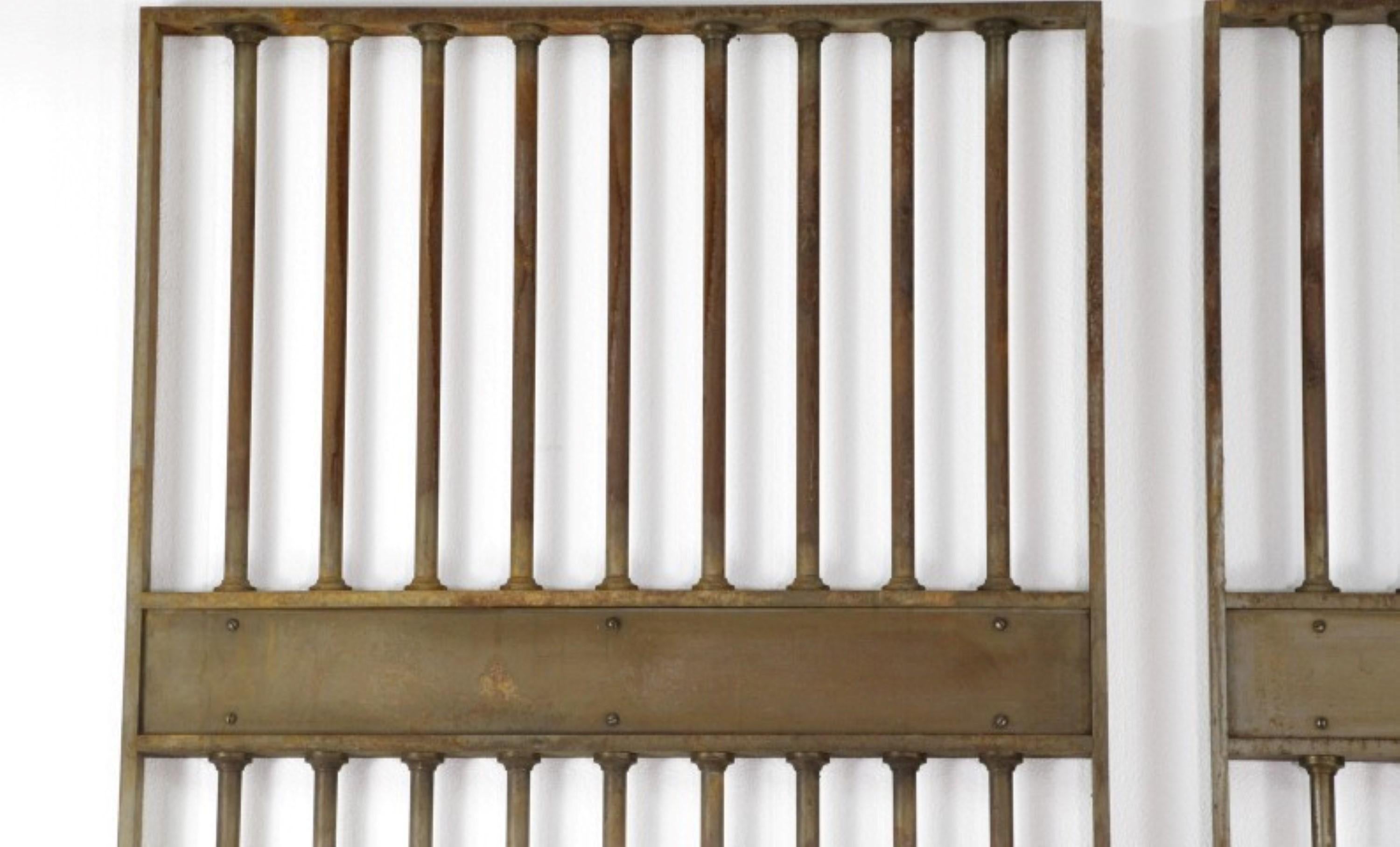 Pair of Industrial Steel Bank Vault Doors with Bars from NYC For Sale ...