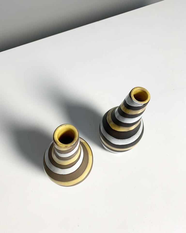 Pair of Ingrid Atterberg Spiral Vases Ceramic Upsala Ekeby Sweden 1950s ...
