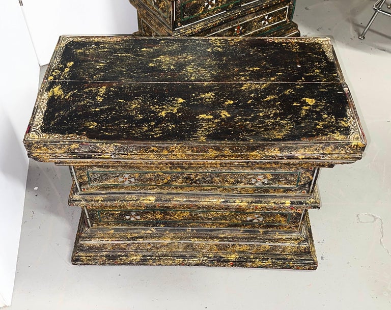 Pair of Inlaid Wedding Dowry Chests For Sale at 1stDibs
