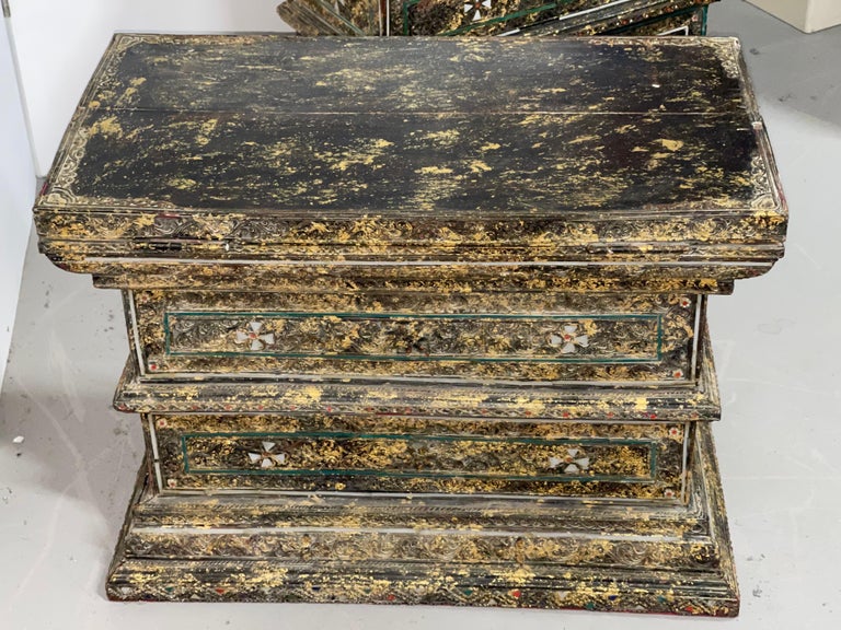 Pair of Inlaid Wedding Dowry Chests For Sale at 1stDibs