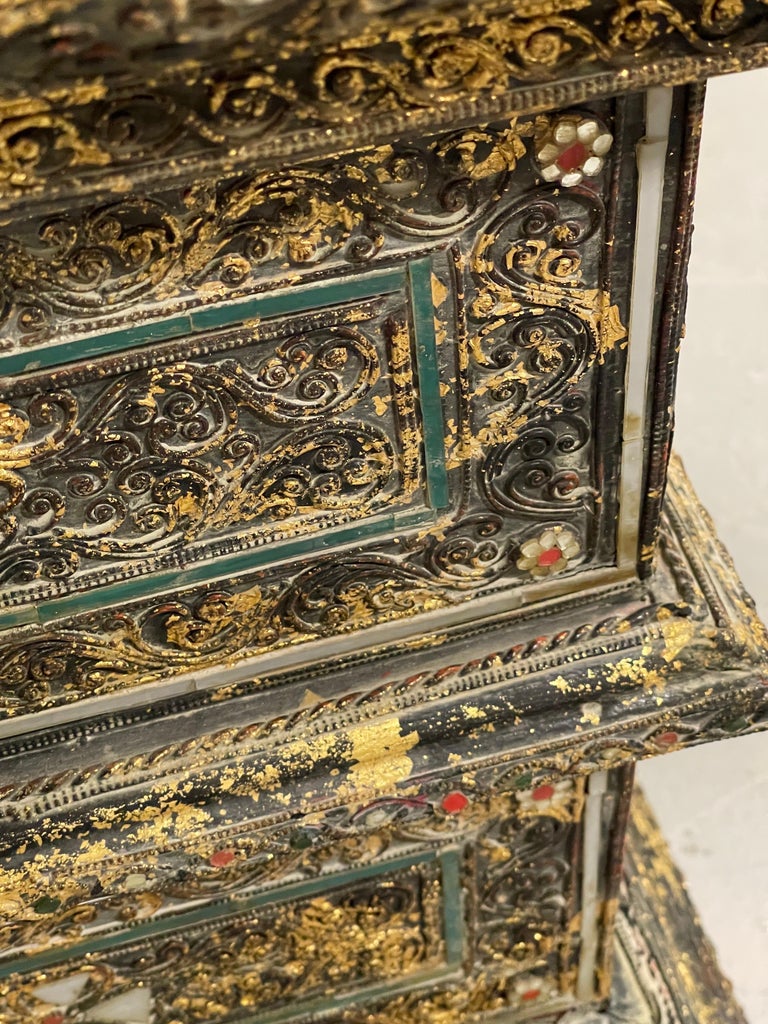 Pair of Inlaid Wedding Dowry Chests For Sale at 1stDibs