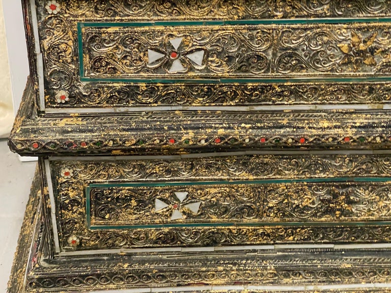 Pair of Inlaid Wedding Dowry Chests For Sale at 1stDibs