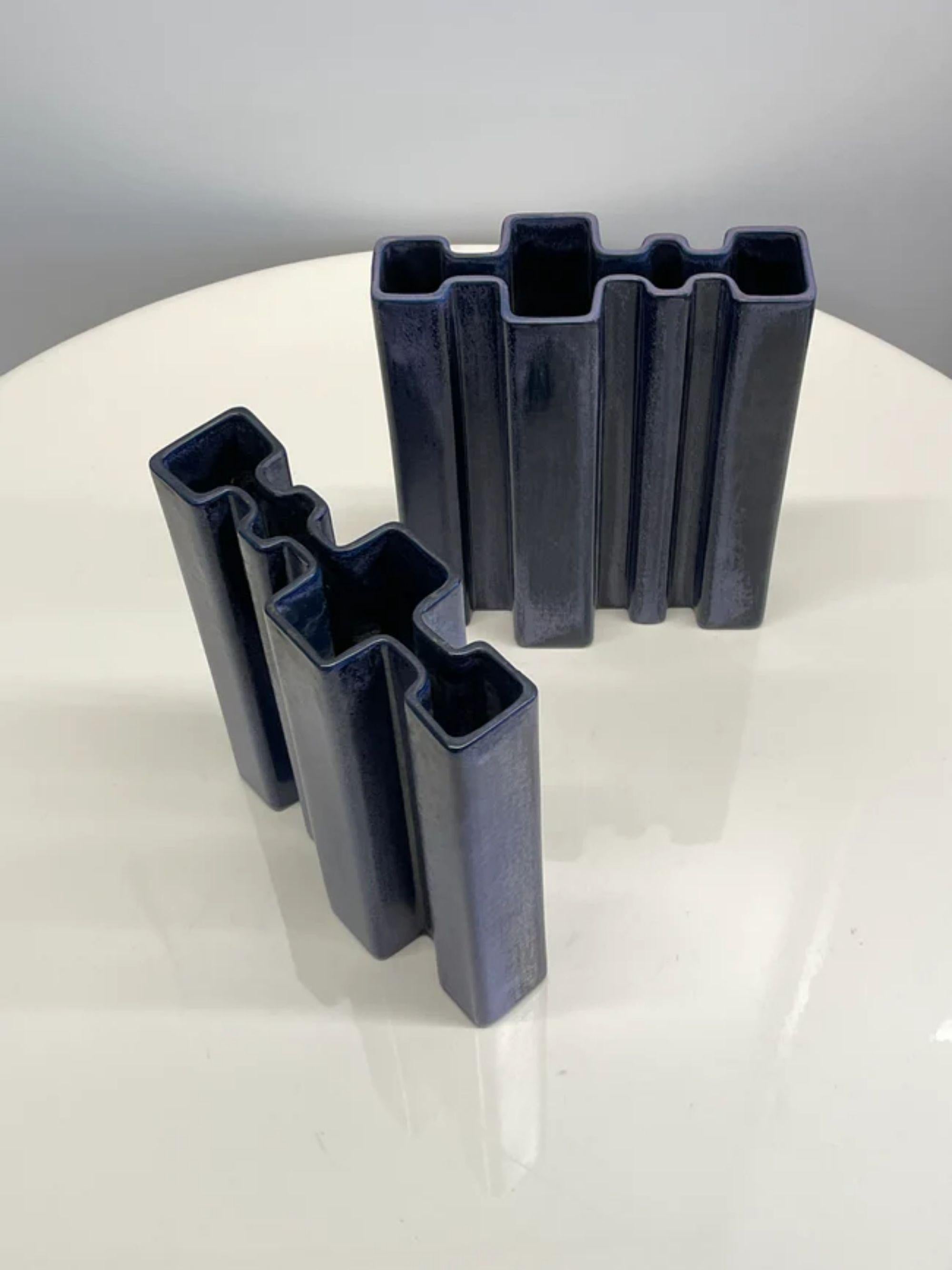 Pair of Interlocking Ceramic Vases by Angelo Mangiarotti for Fratelli ...
