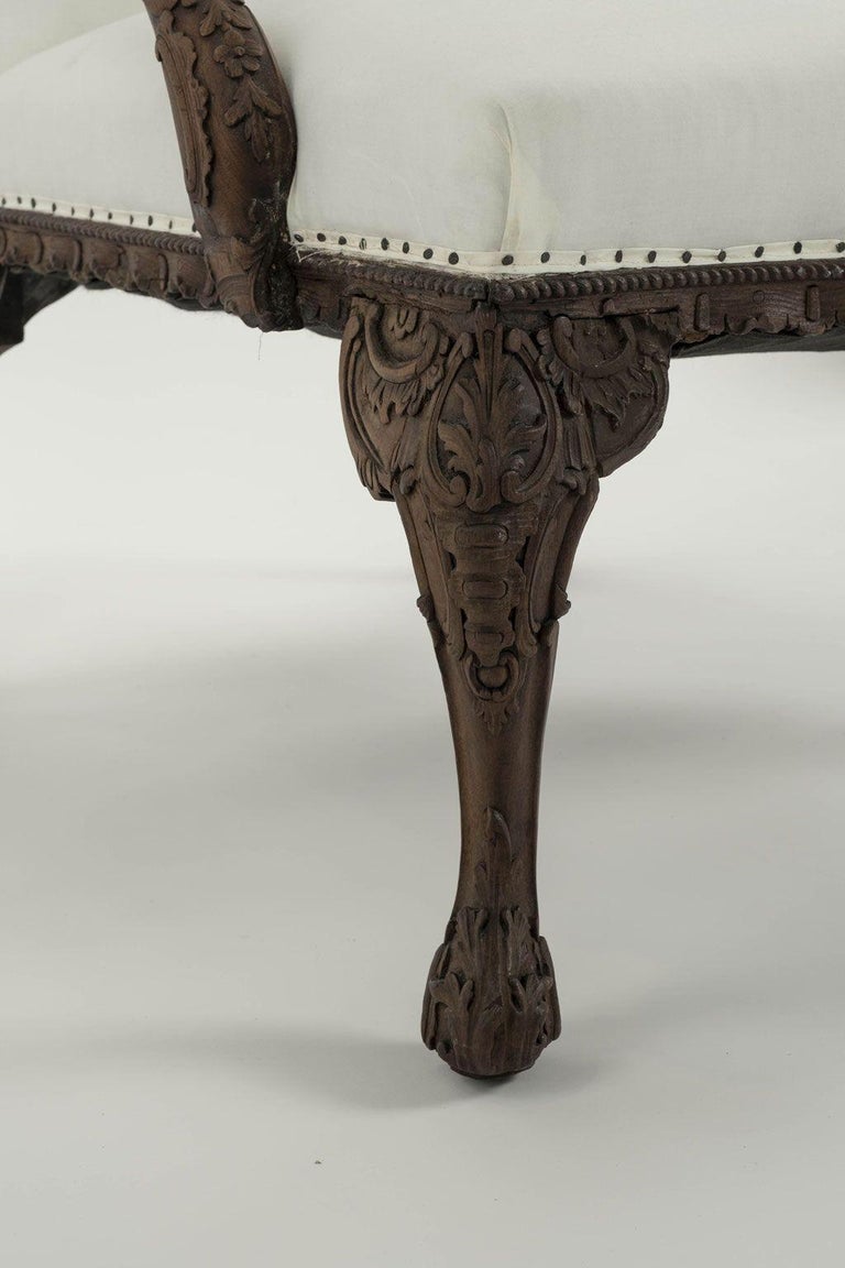 Pair of Intricately Hand-Carved Rococo Style Fauteuils For Sale at 1stDibs