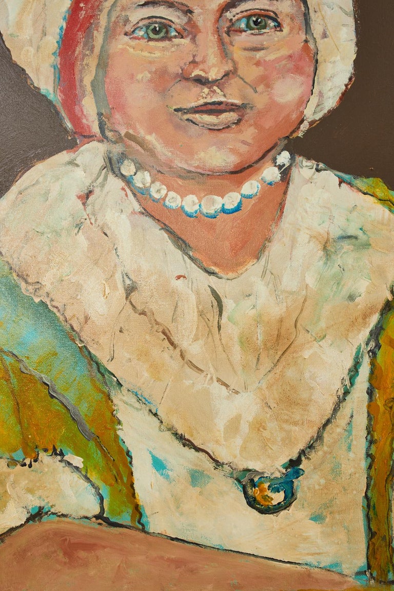 Pair of Ira Yeager Paintings 18th Century Couple For Sale at 1stDibs