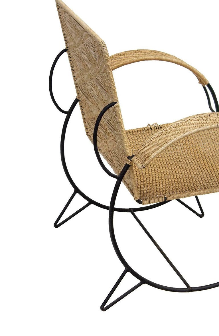 Pair of Iron Hoop Chairs For Sale at 1stDibs