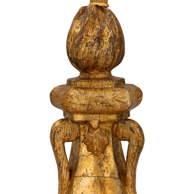 Pair of Italian 18th Century Louis XVI Period Carved Mecca Lamps For ...