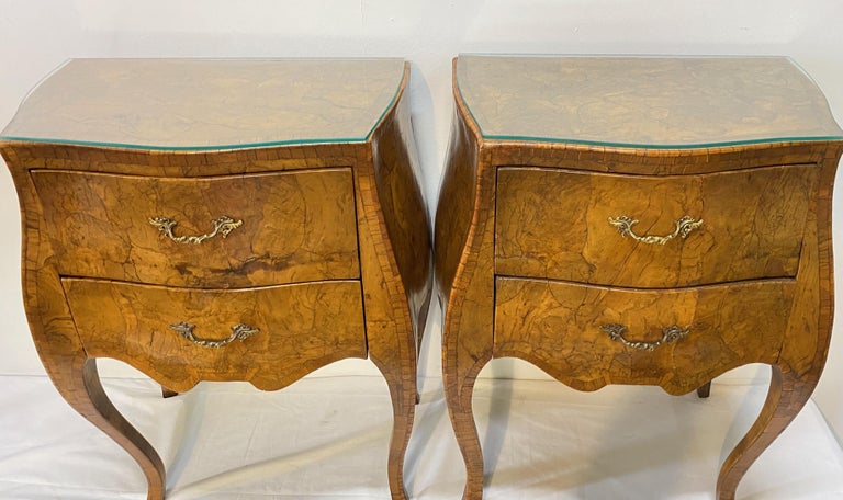 Pair of Italian 18th Century Walnut Bedside Chests Night Stand Tables ...