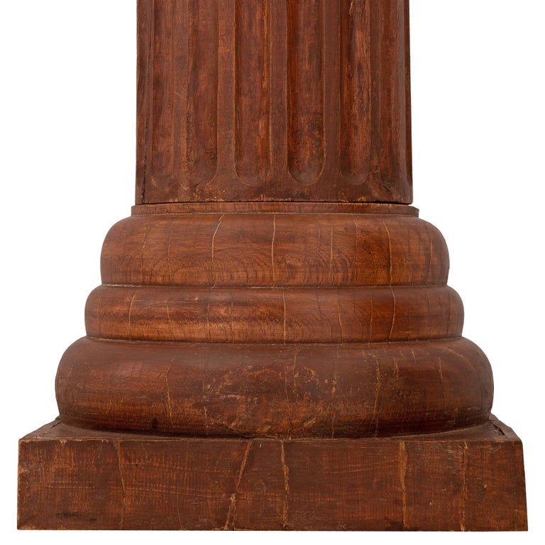 Pair of Italian 19th Century Architectural Wood Columns For Sale at ...