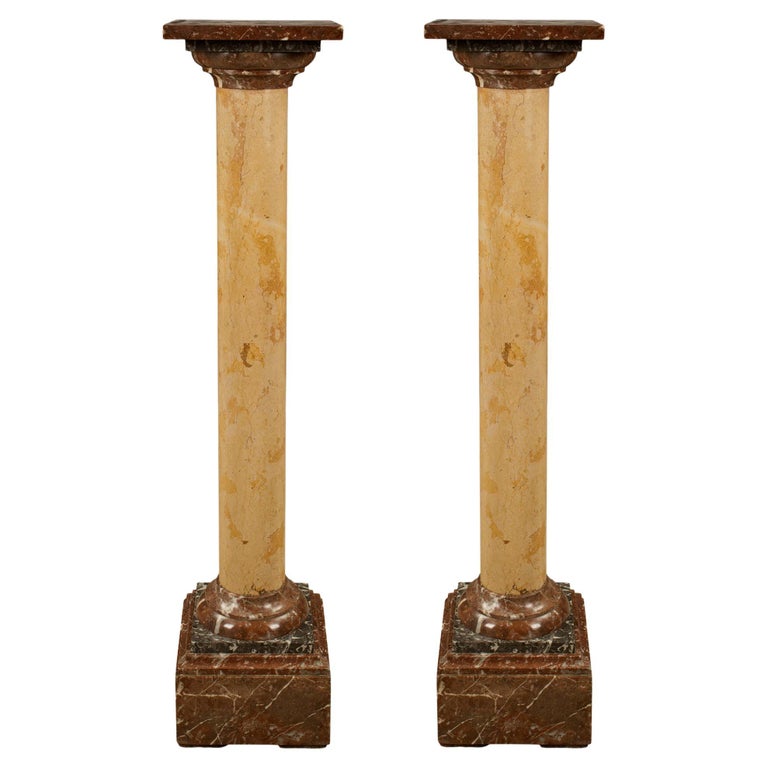 Pair of Italian 19th Century Louis XVI Style Columns For Sale at 1stDibs