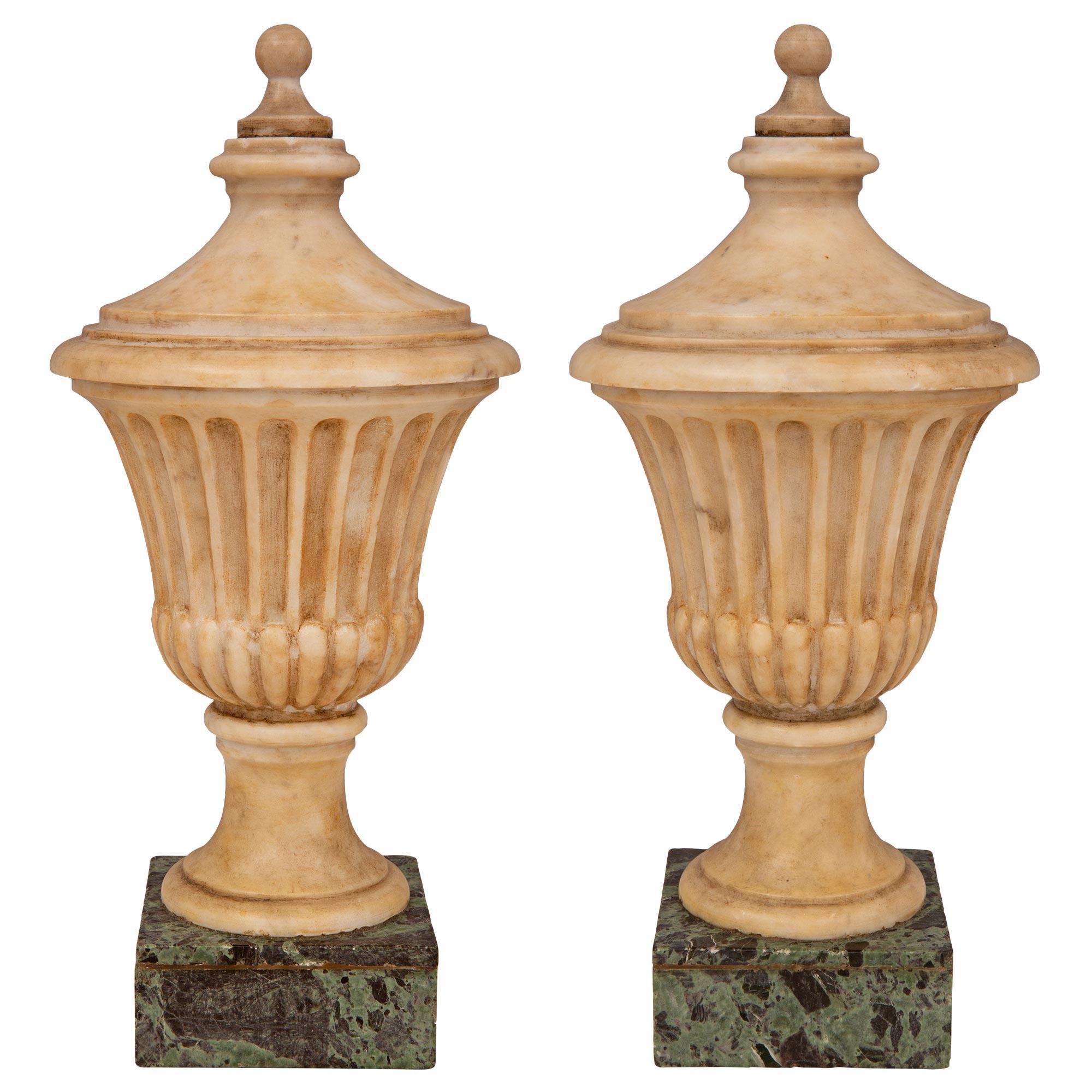 19th Century Italian Large Pair of Monumental Marble Urns For Sale at ...