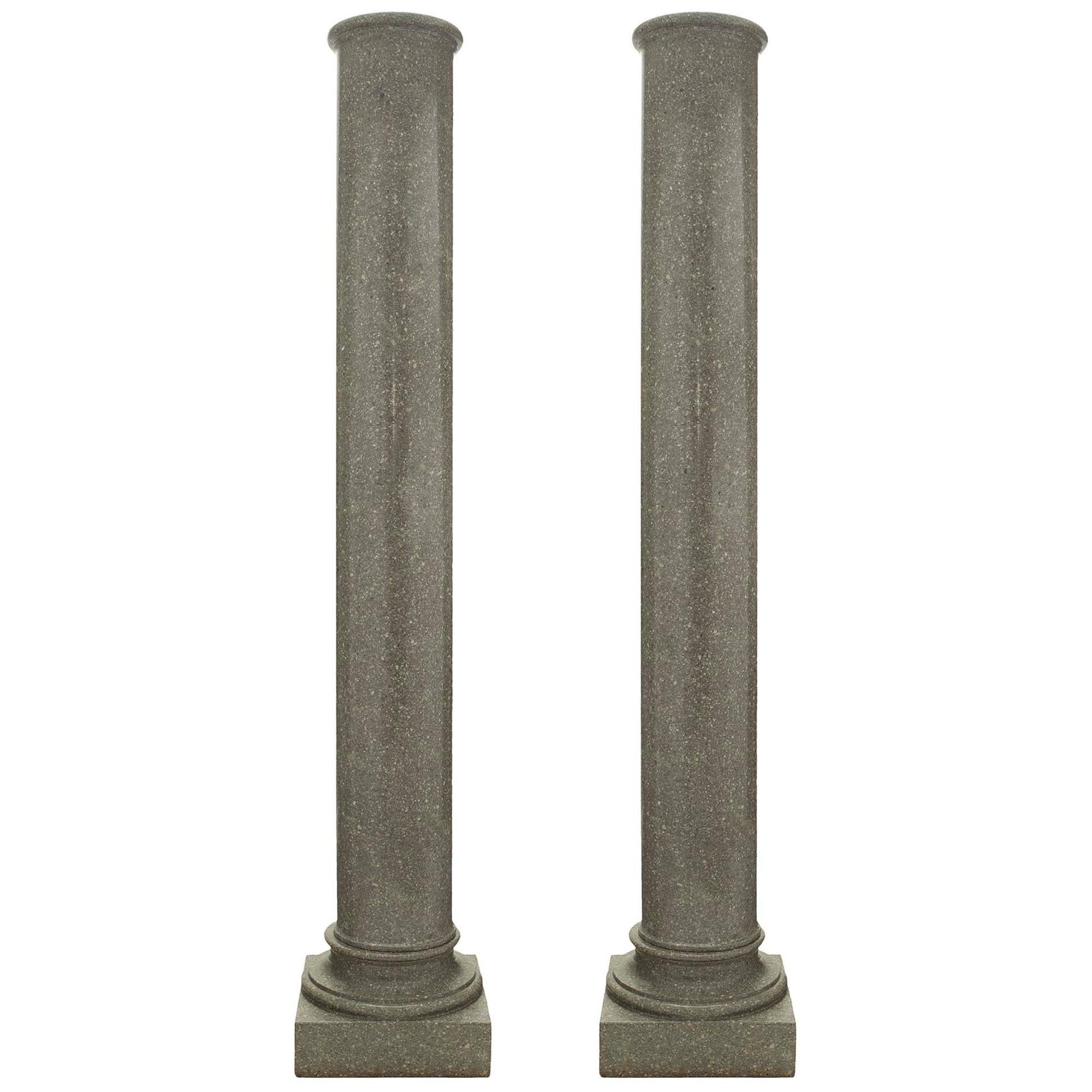 1960s Pair of Rectangular Solid Granite Column Pilasters For Sale at ...