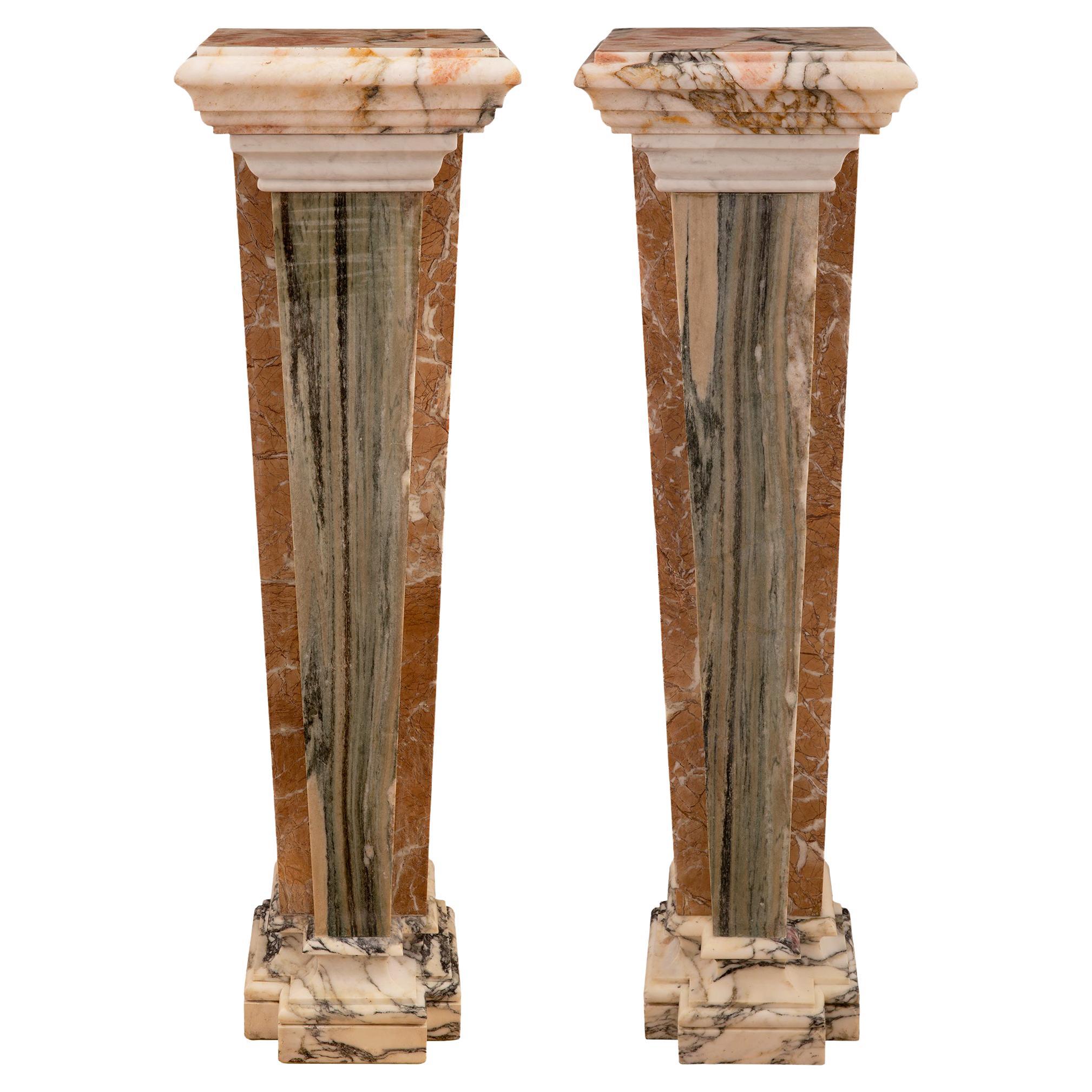 20th Century Quality Marble Onyx Pillar/ Column in Neoclassical Style ...