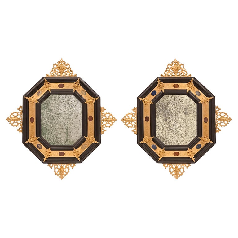 Pair of Italian 19th Century Renaissance St. Napoleon III Period ...