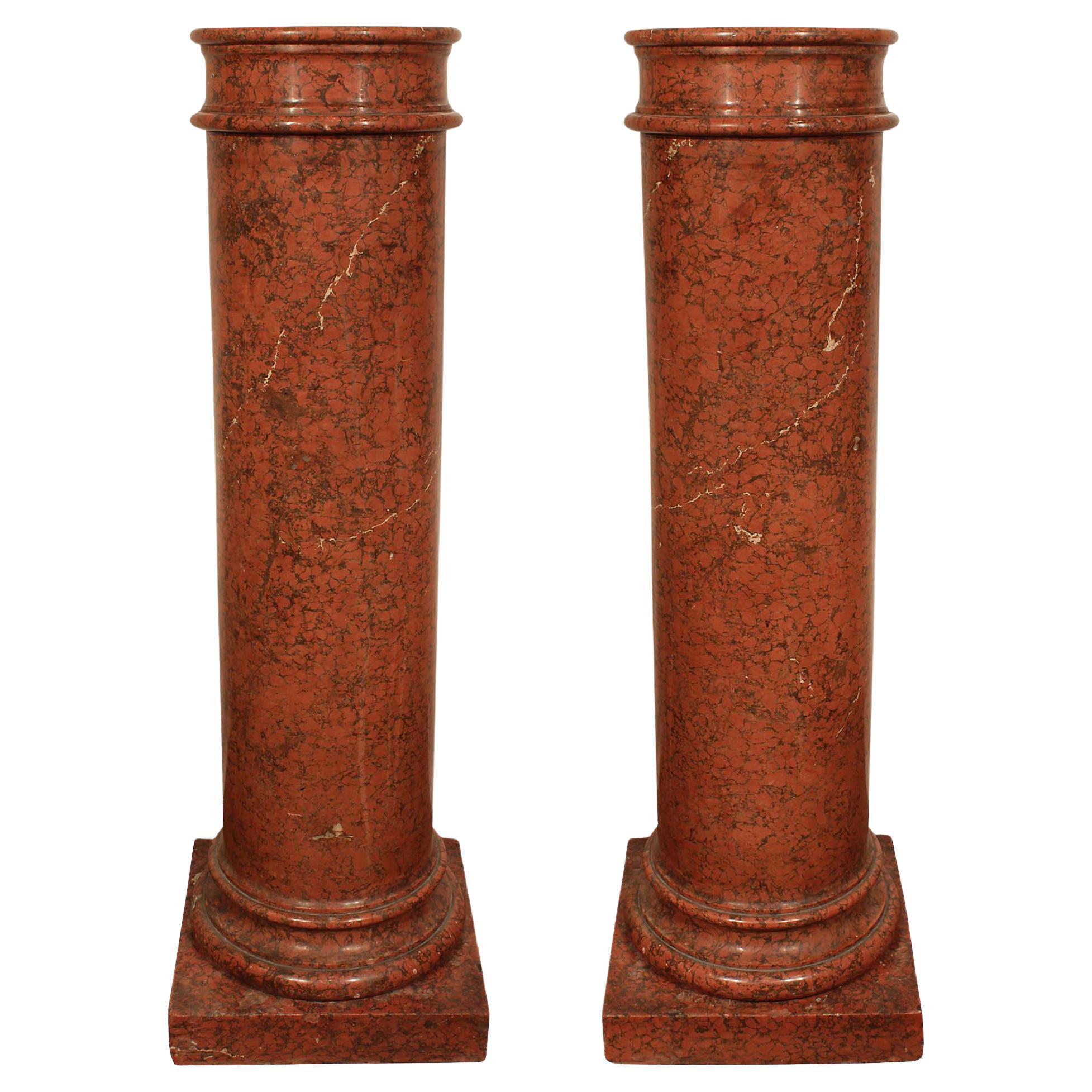 Pair of Italian 19th Century Architectural Wood Columns For Sale at 1stDibs