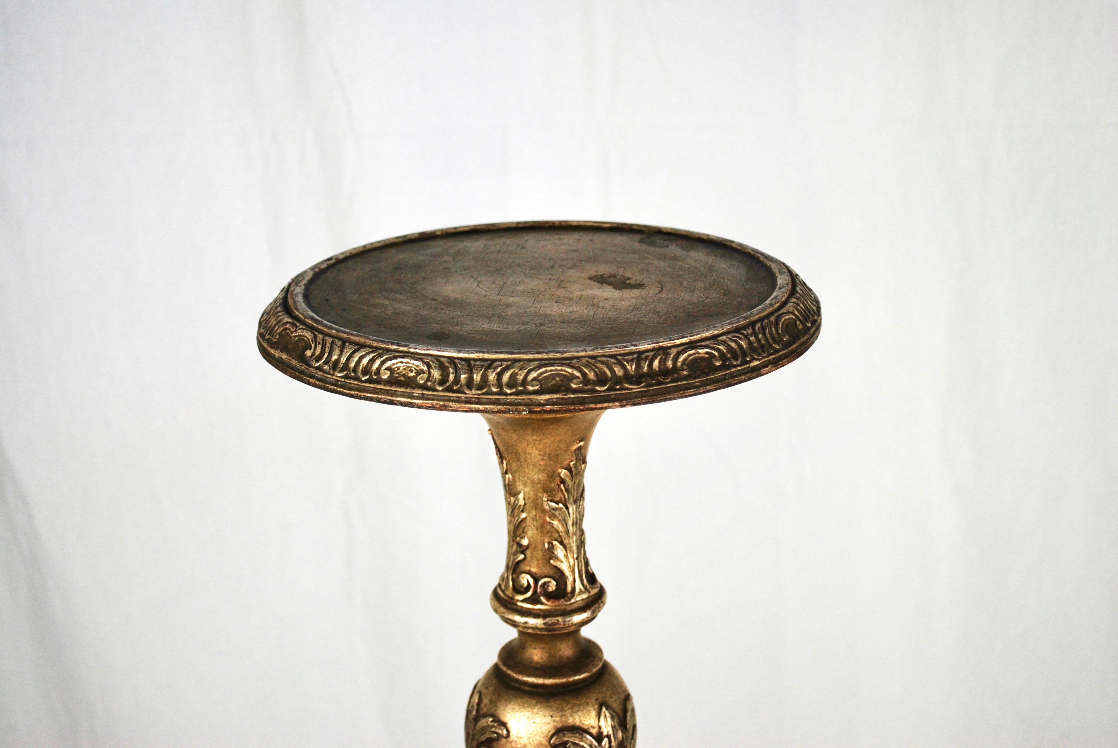 Pair of Italian 19th Century Silver Guilt Torcheres or Candlesticks For ...