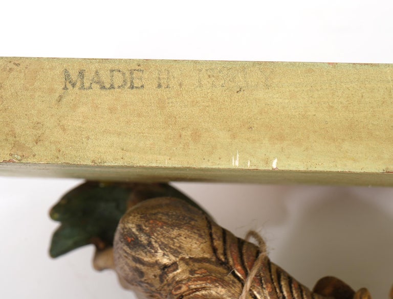 Pair of Italian 20th C Carved and Polychrome Painted Monkey Pirate Wall ...