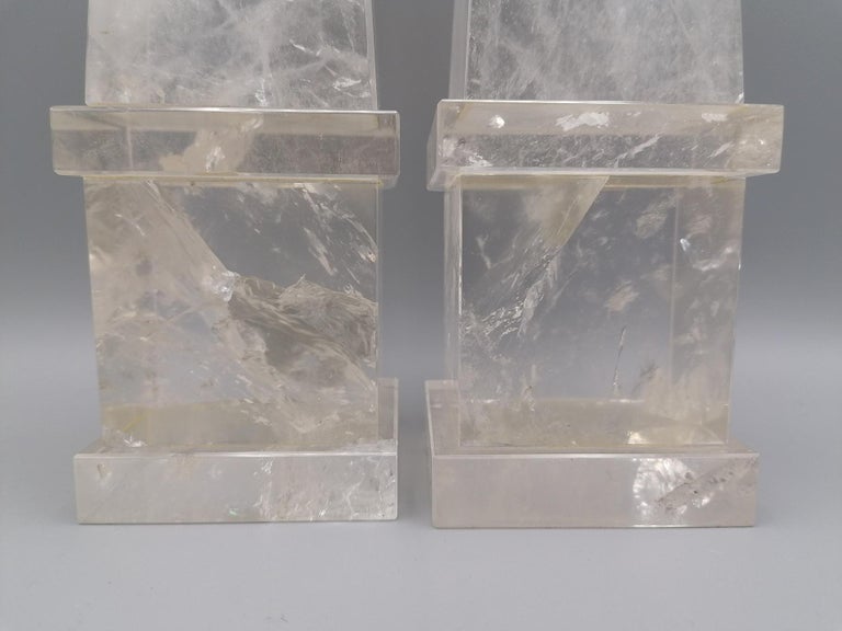 Pair of Italian 20th Century Rock Crystal Quartz Hand Carved For Sale ...