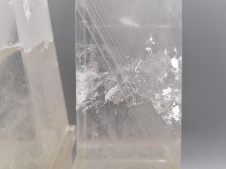 Pair of Italian 20th Century Rock Crystal Quartz Hand Carved For Sale ...