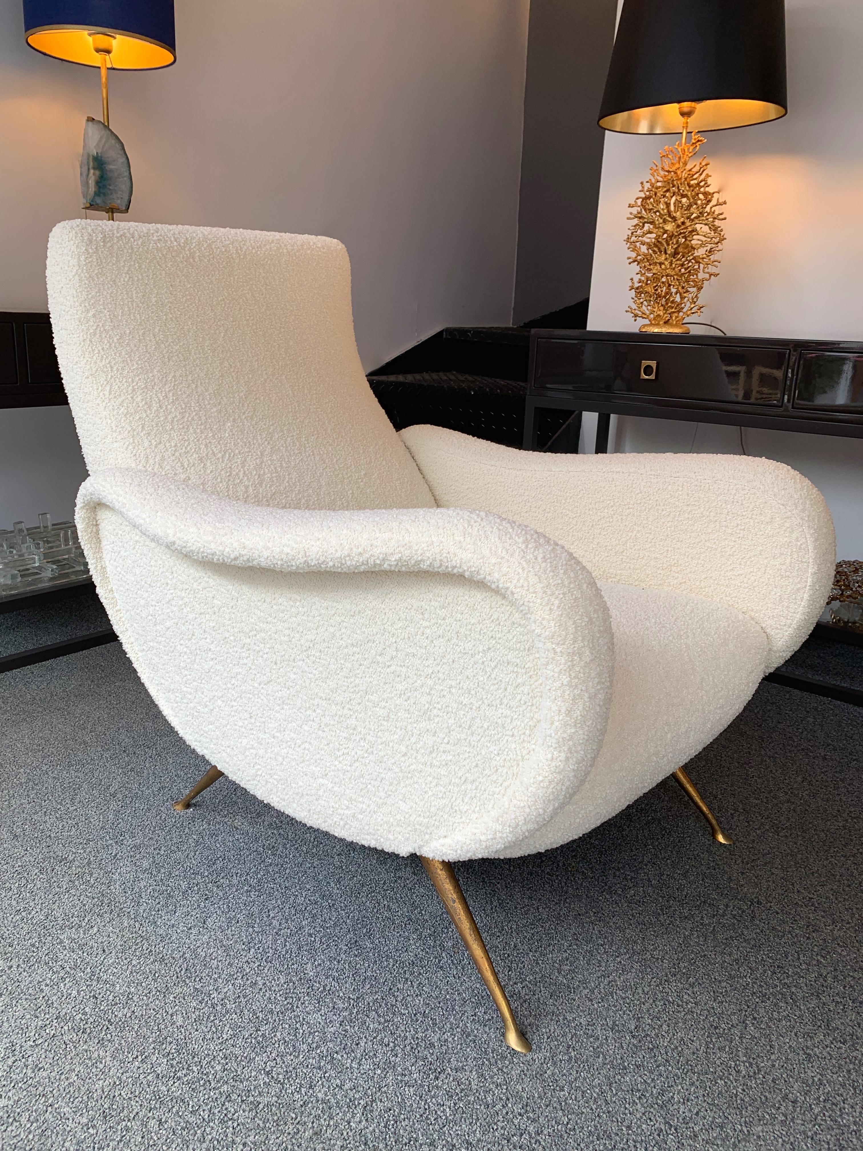 Pair of Italian Armchairs Saluzzo by Carlo Monti for CMG, Italy, 1950s ...