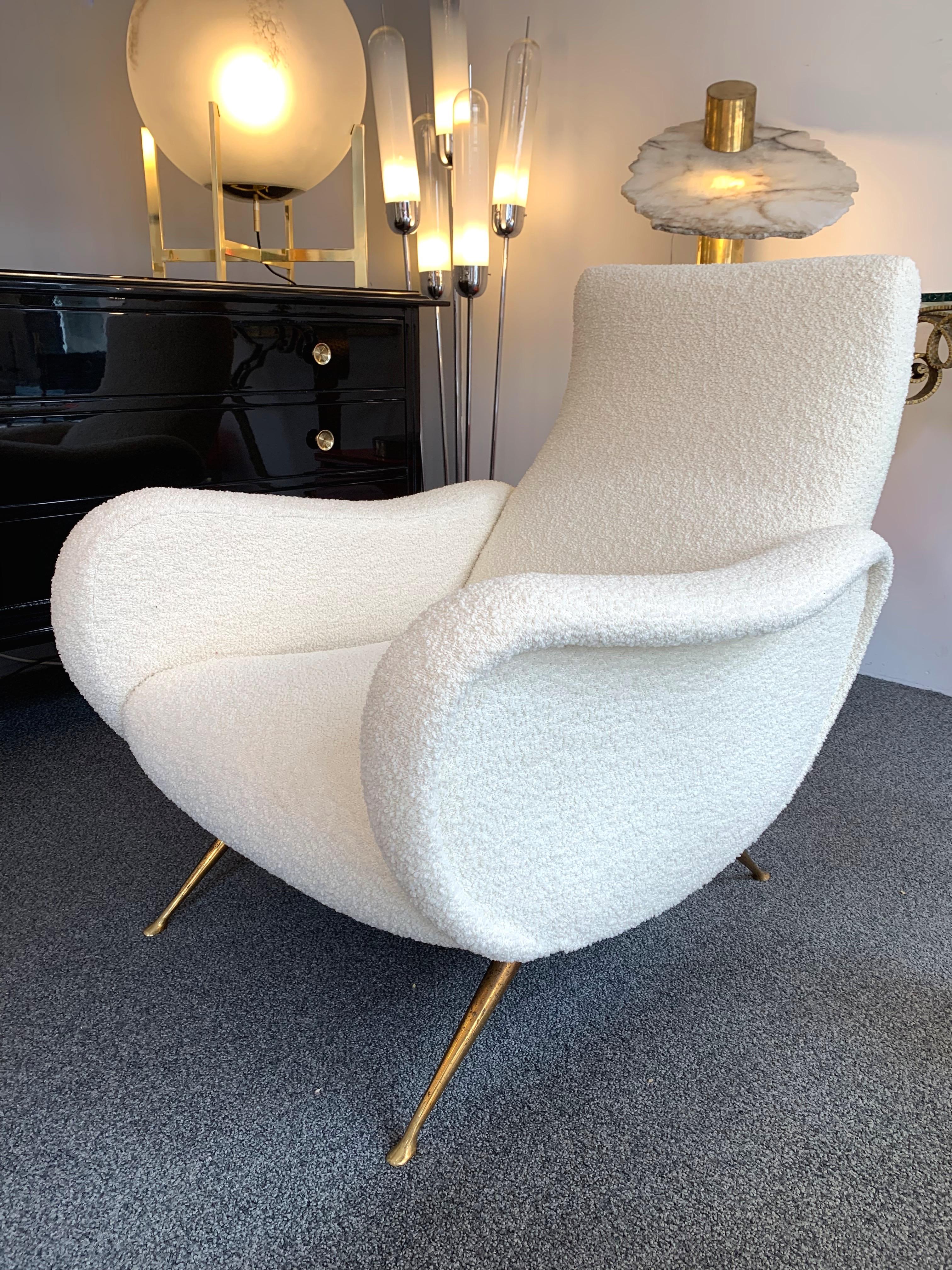 Pair of Italian Armchairs Saluzzo by Carlo Monti for CMG, Italy, 1950s ...