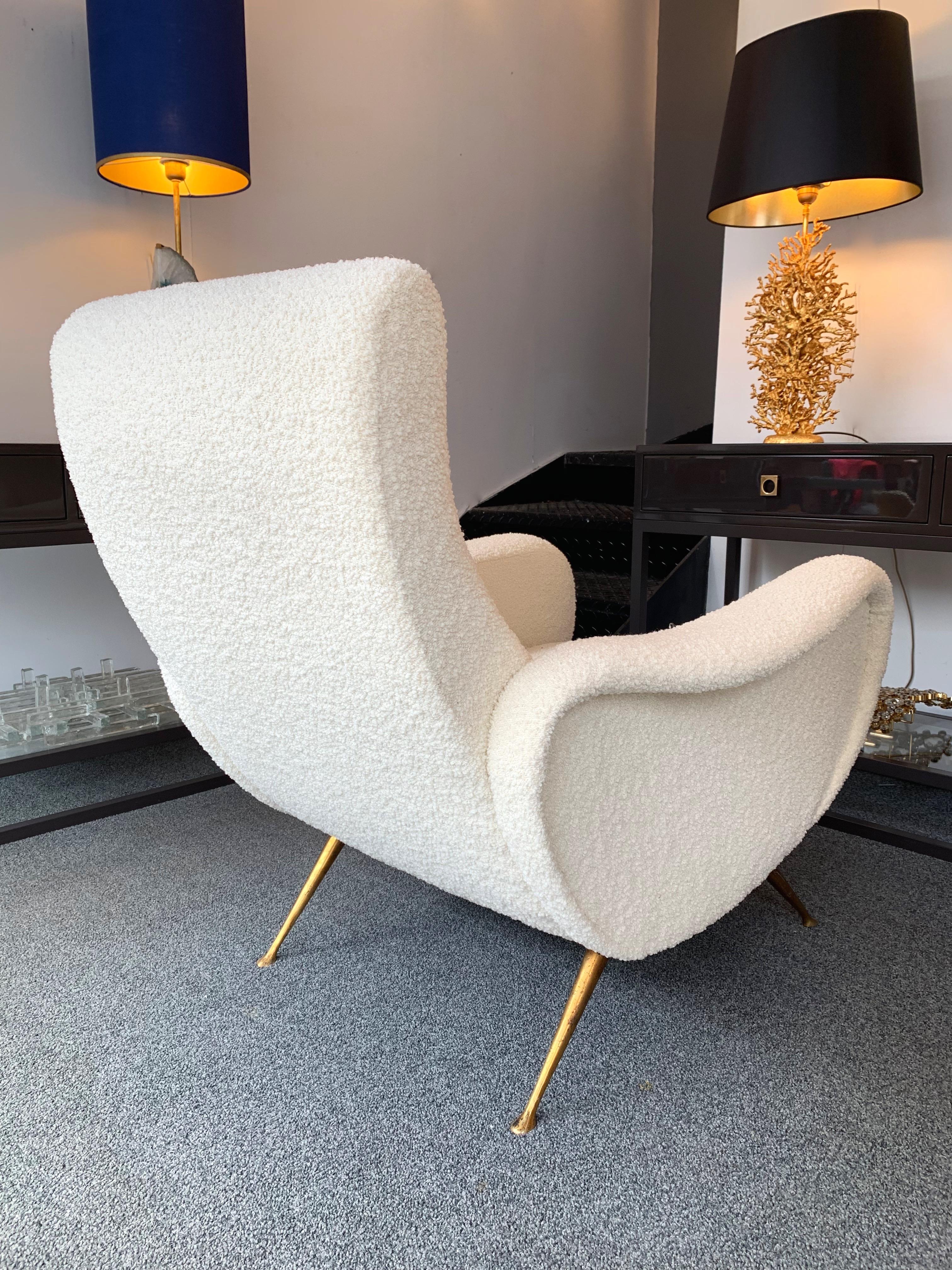 Pair of Italian Armchairs Saluzzo by Carlo Monti for CMG, Italy, 1950s ...