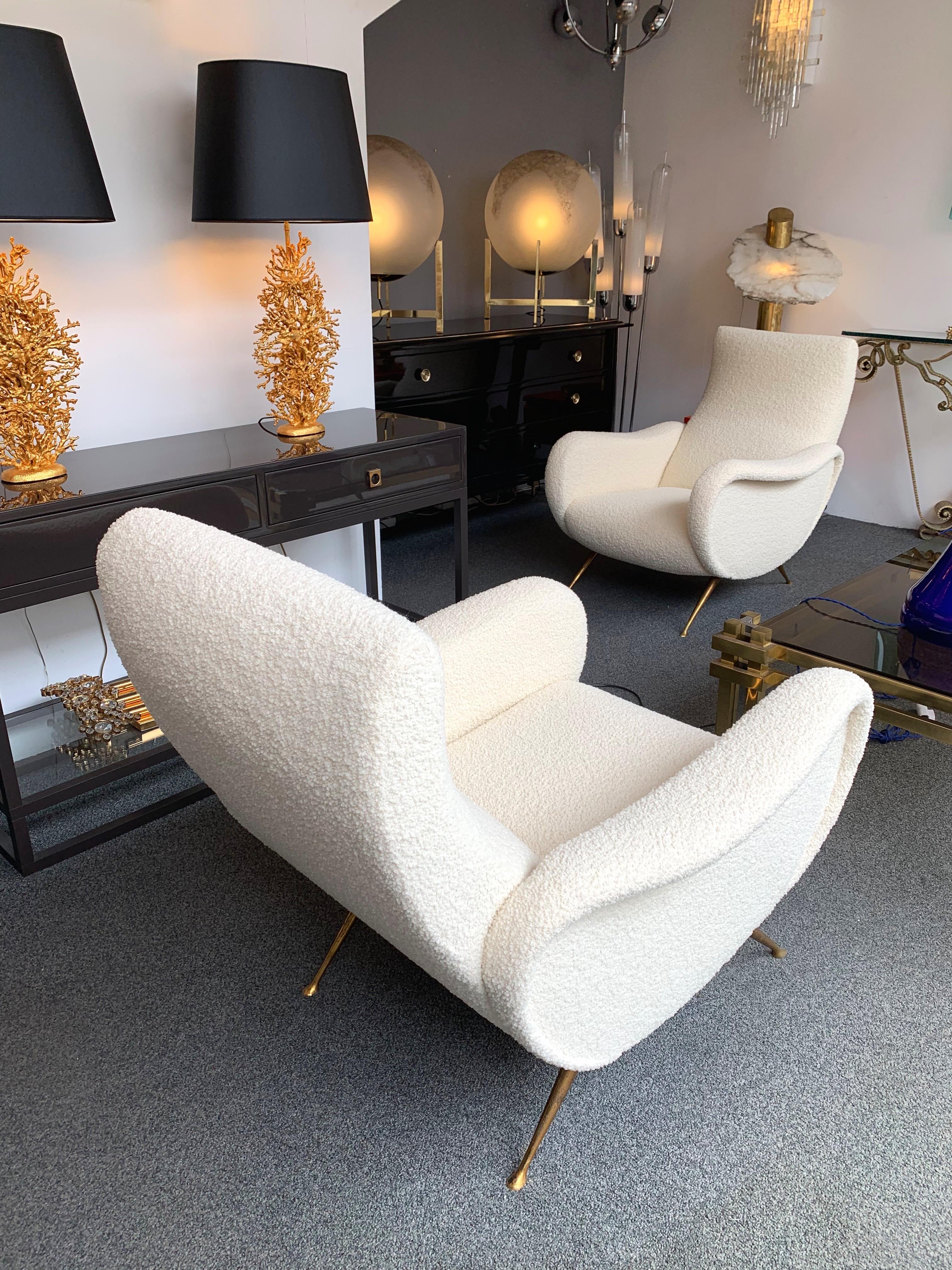 Pair of Italian Armchairs Saluzzo by Carlo Monti for CMG, Italy, 1950s ...