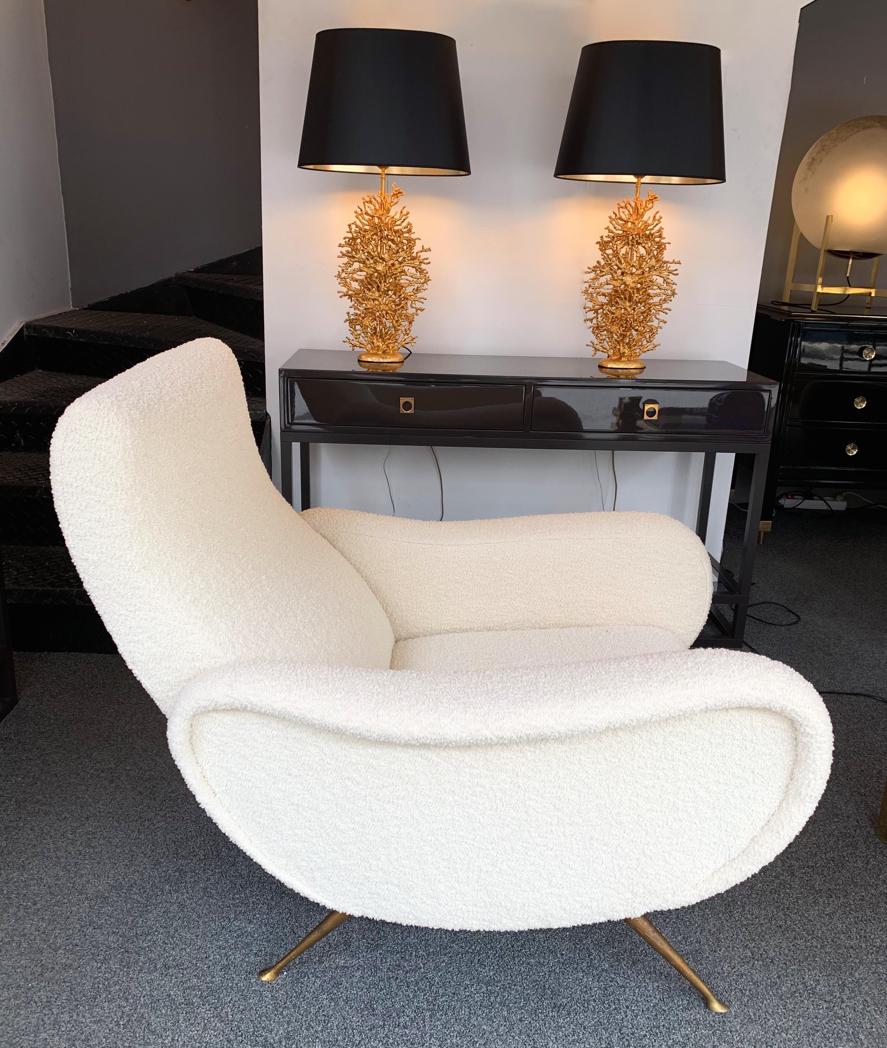 Pair of Italian Armchairs Saluzzo by Carlo Monti for CMG, Italy, 1950s ...