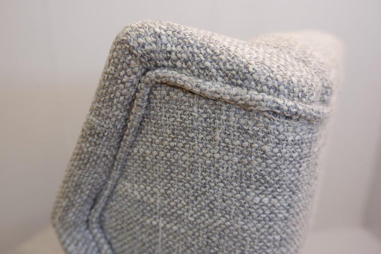 Pair of Italian Armchairs with High Back with Ears, New Light Gray Marl ...