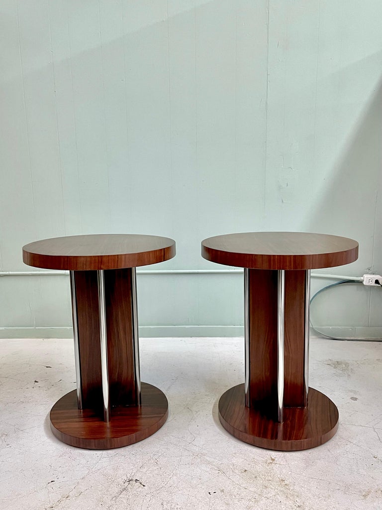 Pair of Italian Art Deco End Tables For Sale at 1stDibs