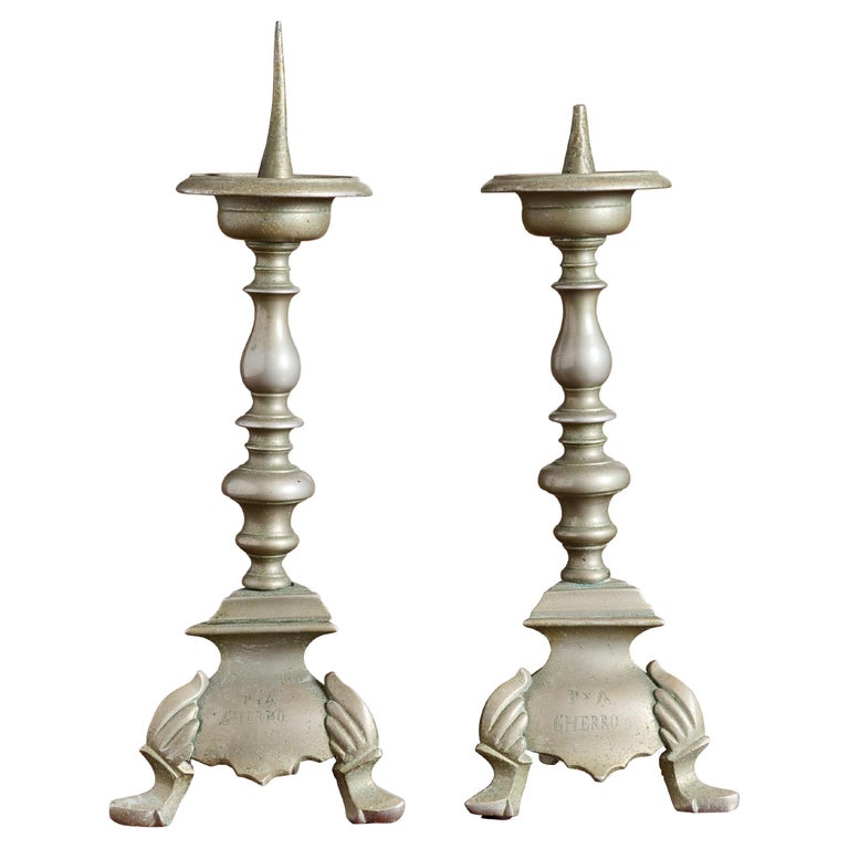 Pair of Italian Candlesticks For Sale at 1stDibs