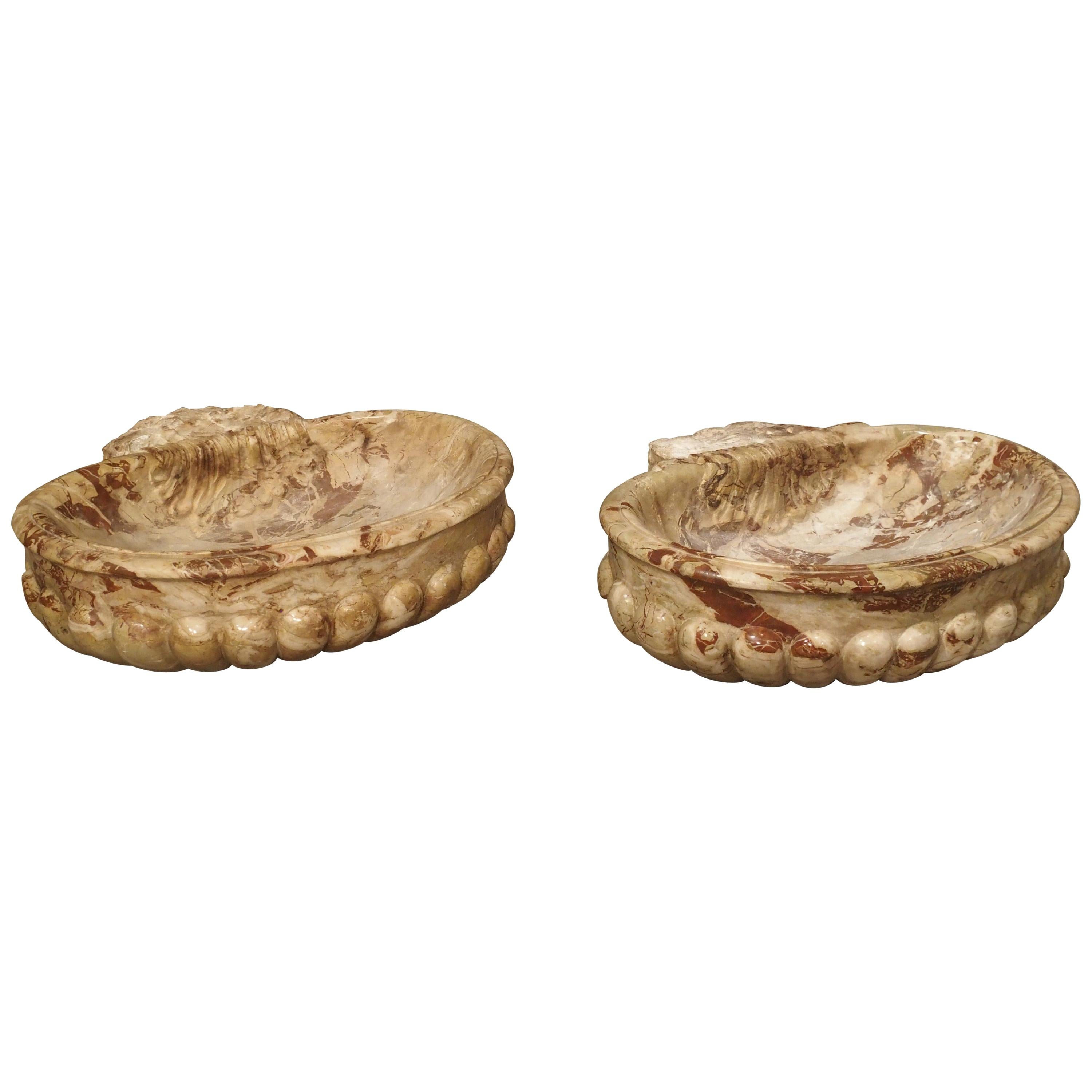 Pink Marble Shell Sink, France, Early 19th Century at 1stDibs