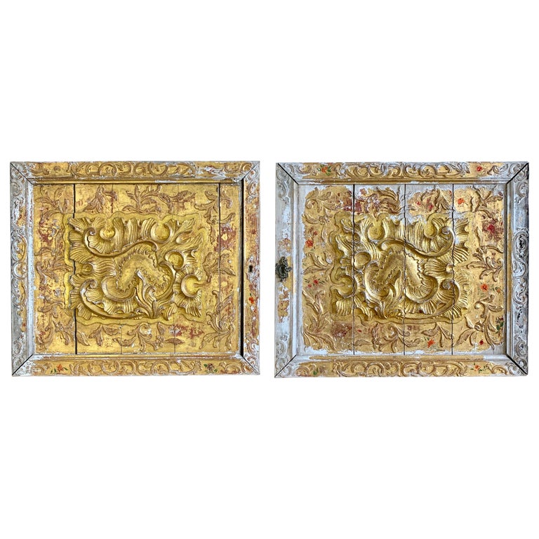 Pair of Italian Carved Giltwood Panels, circa 1900s For Sale at 1stDibs