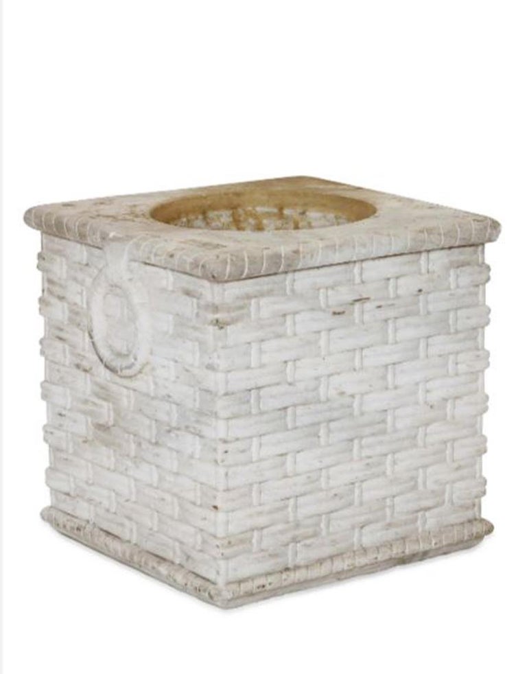 Pair of Italian Carved Marble Planters, 19th Century For Sale at 1stDibs