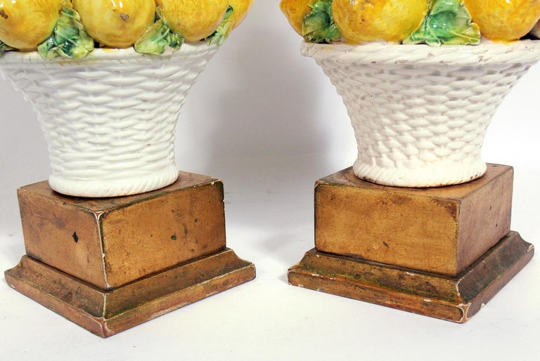 Pair of Italian Ceramic Lemon Lamps at 1stDibs | italian ceramic lamps ...