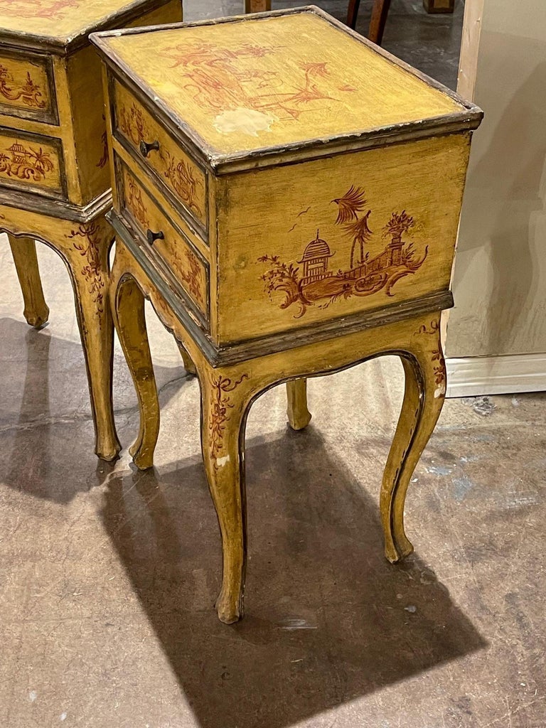 Pair of Italian Chinoiserie Side Tables For Sale at 1stDibs