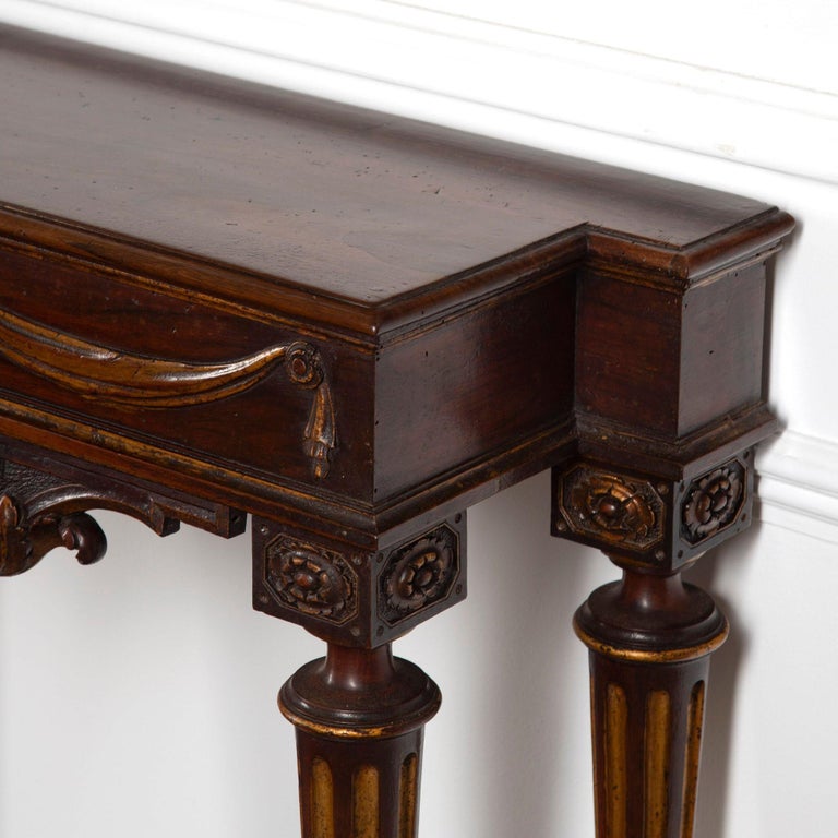 Pair of Italian Console Tables with Mirrors For Sale at 1stDibs