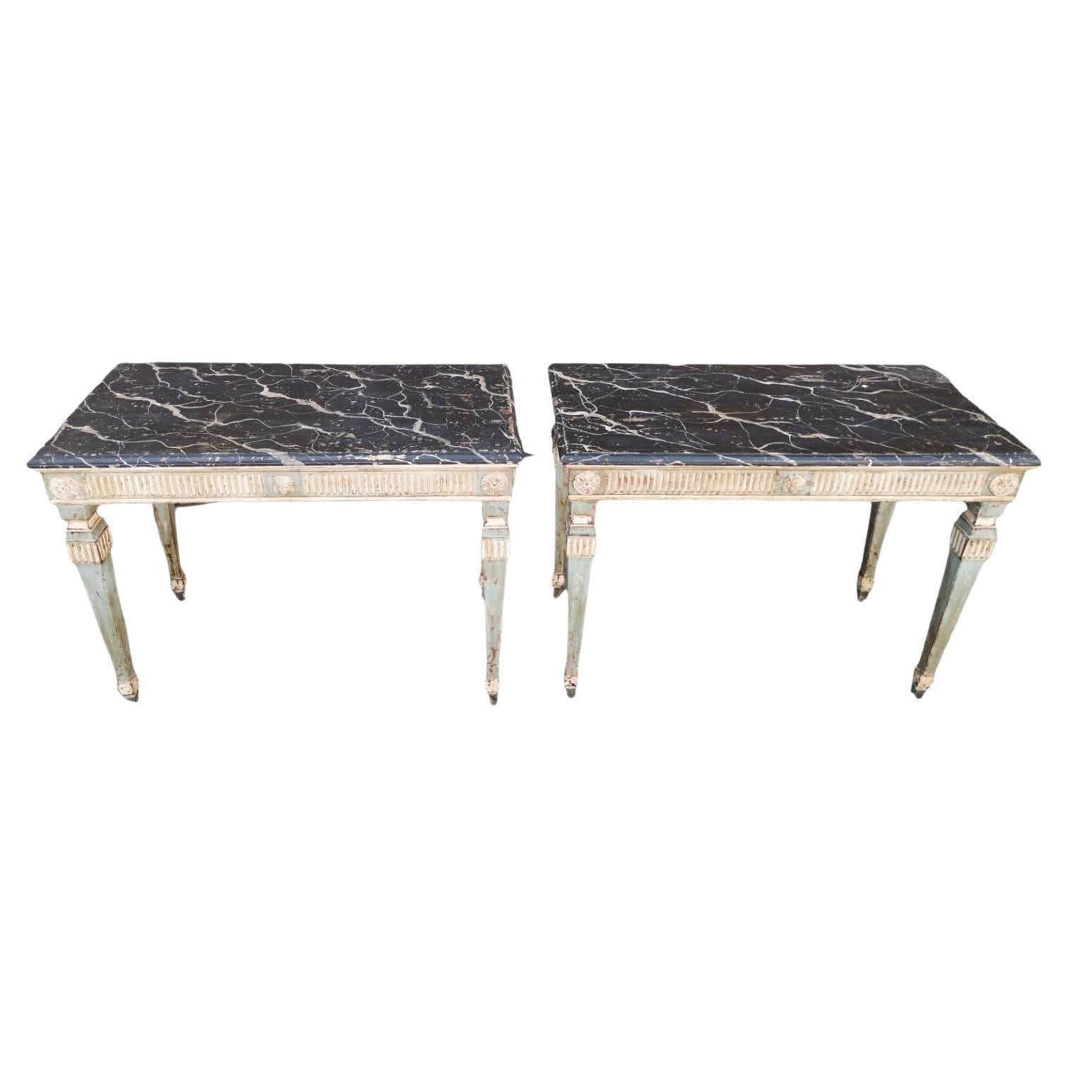 Pair of 18th-Century Italian Console Tables For Sale at 1stDibs
