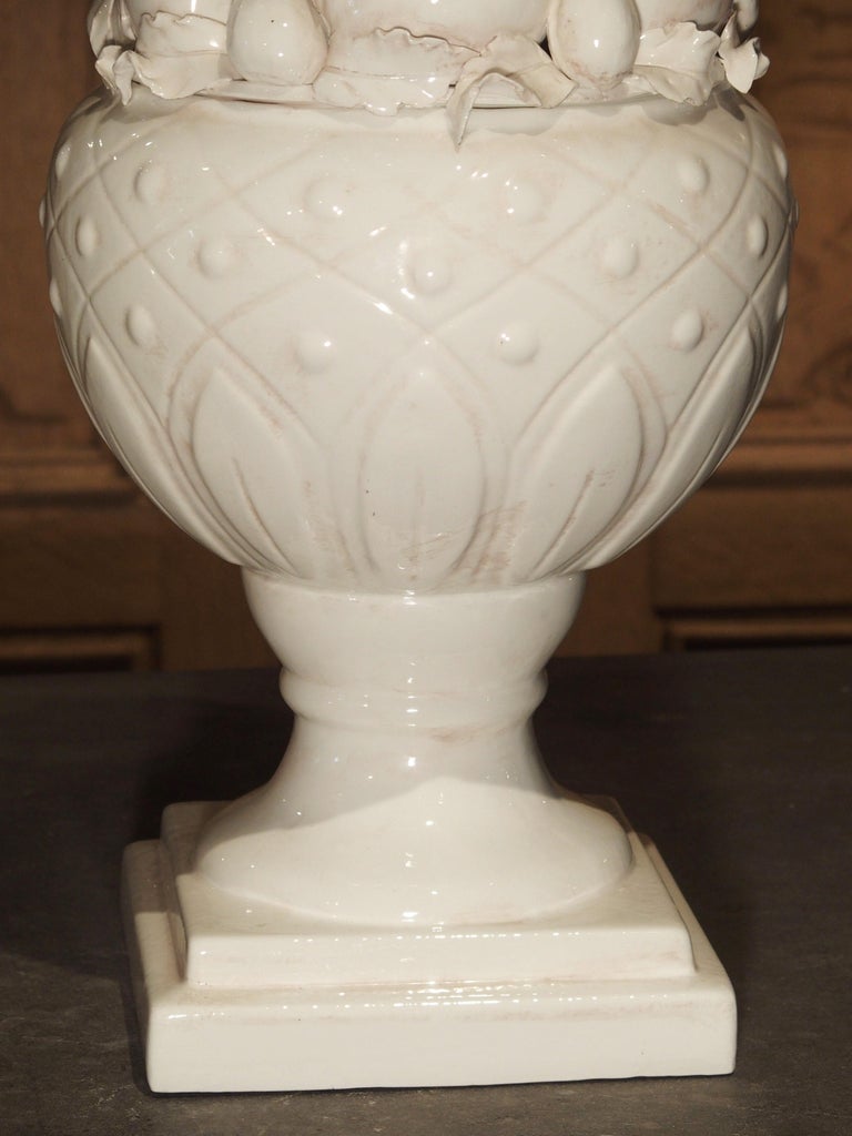 Pair of Italian Creamware Fruit Topiaries, 1960s at 1stDibs