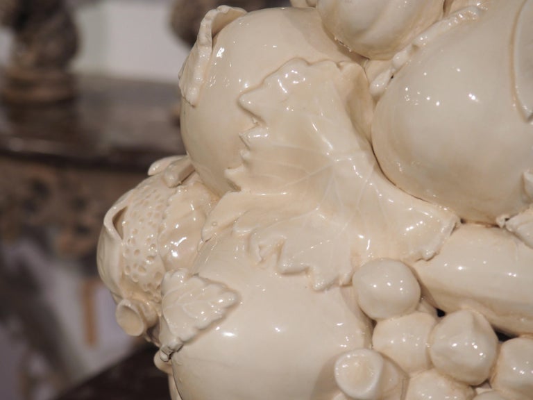Pair of Italian Creamware Fruit Topiaries, 1960s at 1stDibs