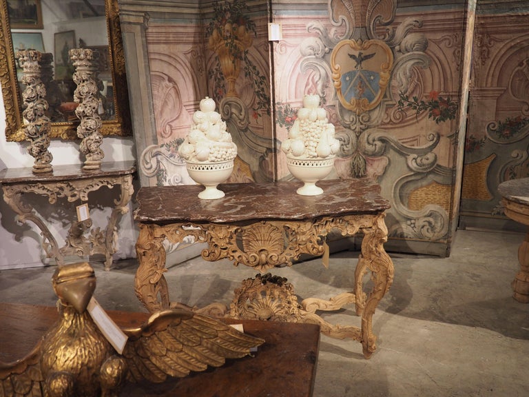 Pair of Italian Creamware Fruit Topiaries, 1960s at 1stDibs