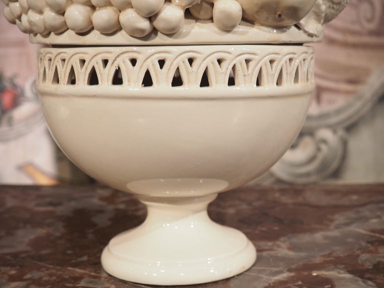 Pair of Italian Creamware Fruit Topiaries, 1960s at 1stDibs