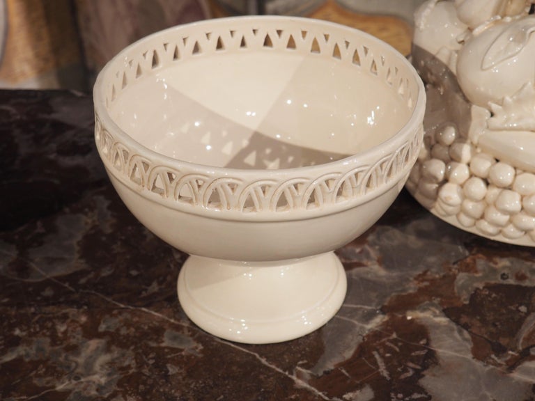 Pair of Italian Creamware Fruit Topiaries, 1960s at 1stDibs