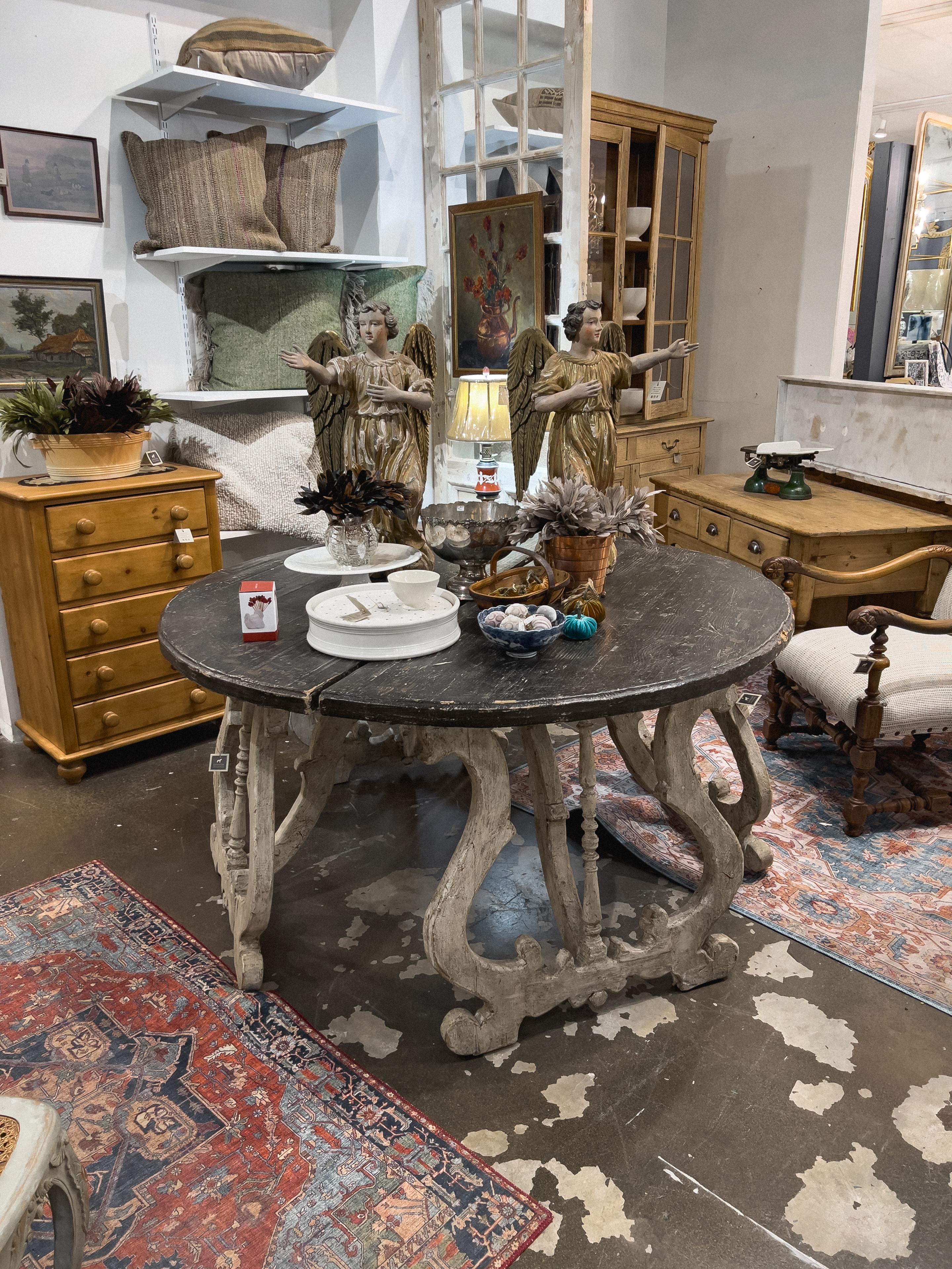 Pair of Italian Demi-Lune Tables at 1stDibs