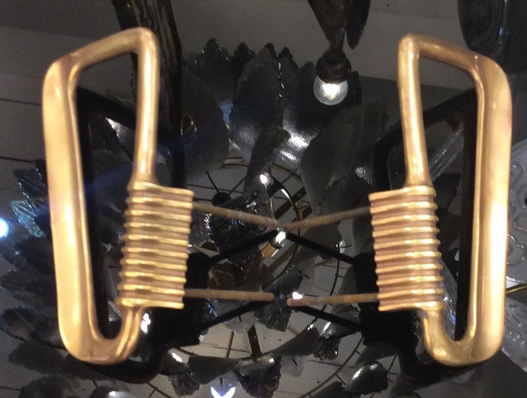 Pair of Italian Door Pulls Handle’s in Bronze Attributed to Gio Ponti ...