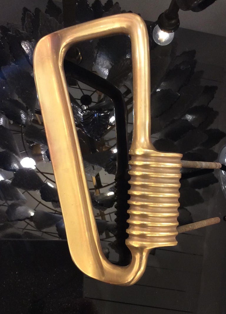 Pair of Italian Door Pulls Handle’s in Bronze Attributed to Gio Ponti ...